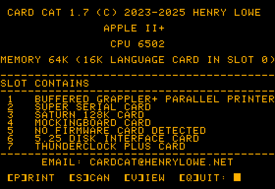 Card Cat for Apple II – Henry Lowe