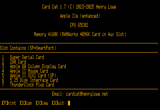 Card Cat for Apple II – Henry Lowe