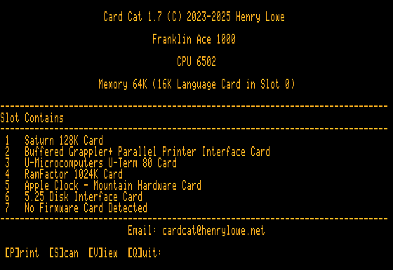 Card Cat for Apple II – Henry Lowe